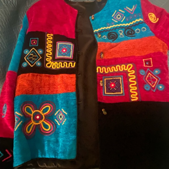 Allure | Jackets & Coats | Vintage Allure Patchwork Jacket Blazer ...